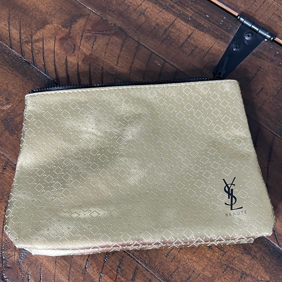 Yves Saint Laurent | Bags | New Gold Ysl Makeup Bag | Poshmark